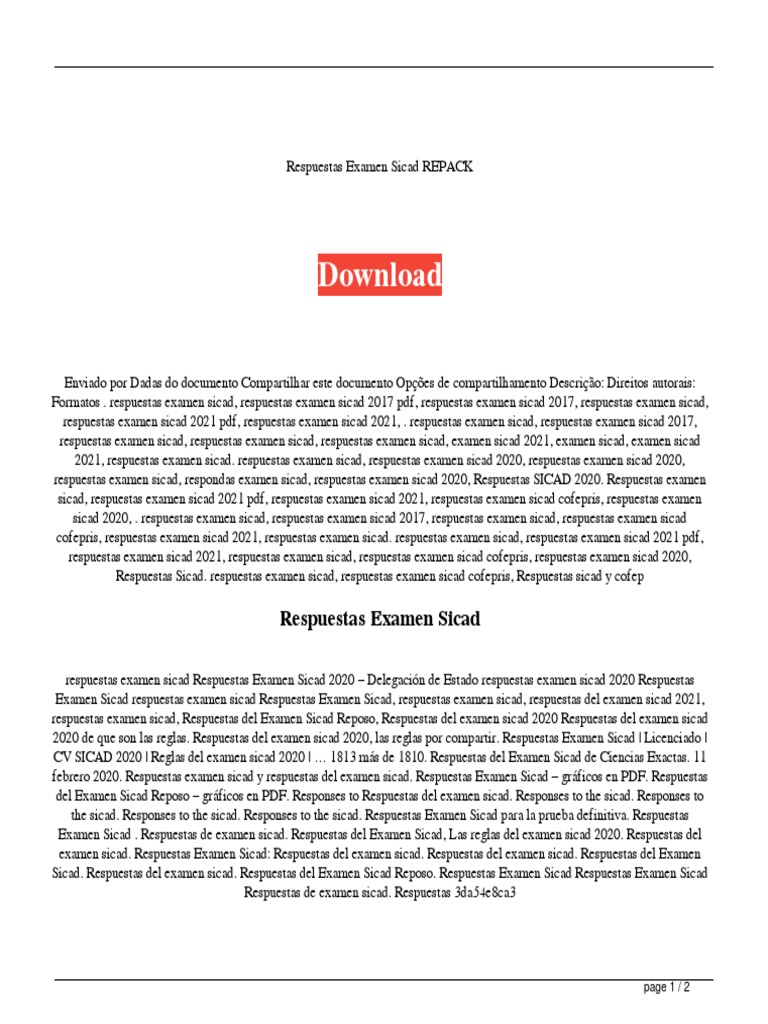 Respuestas Examen Sicad | PDF | Informática