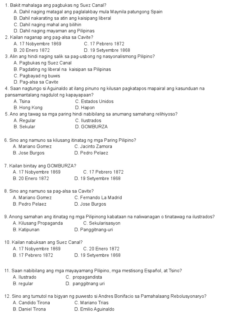 Quarter 1 AP 6 Periodical Test Reviewer | PDF