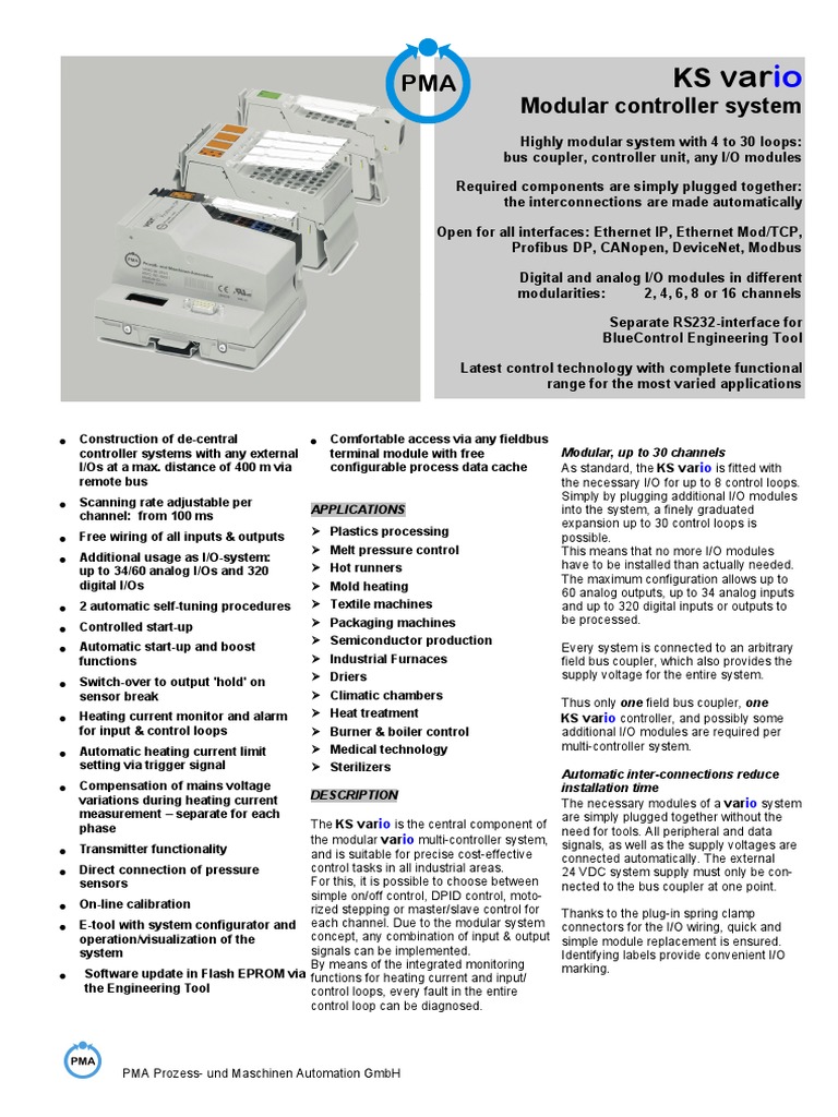 PMA KSvario Datasheet English 9498 737 47113 | PDF | Programmable Logic ...