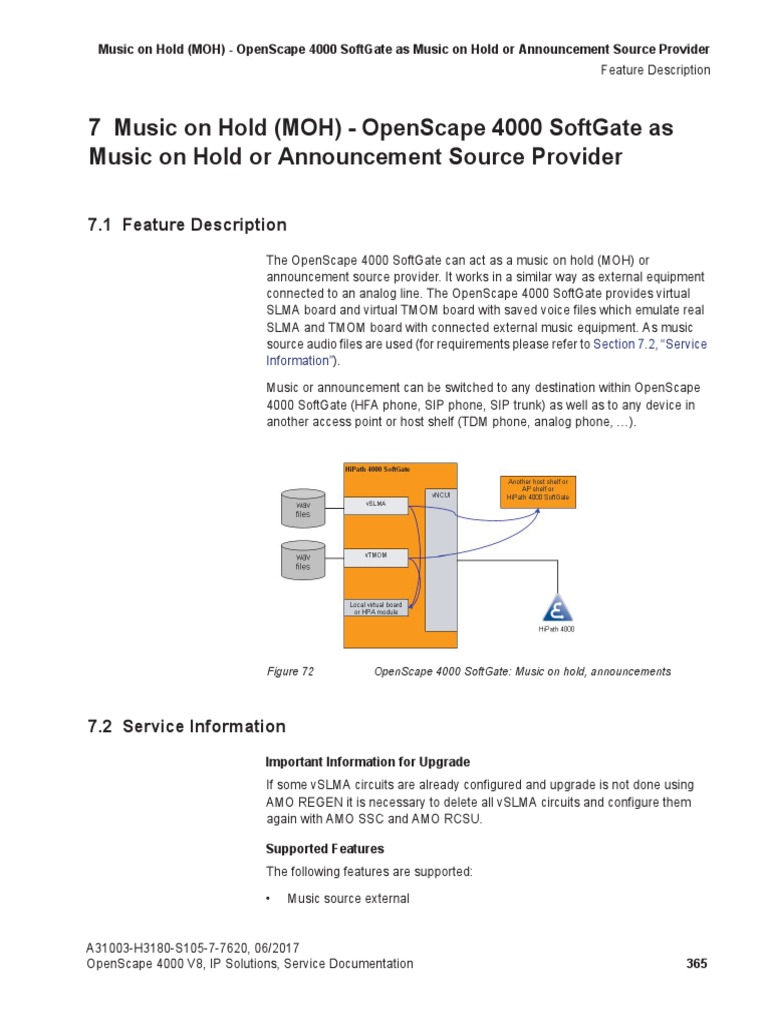 OpenScape 4000 V8 Softgate MOH | PDF | Ip Address | Computer Networking