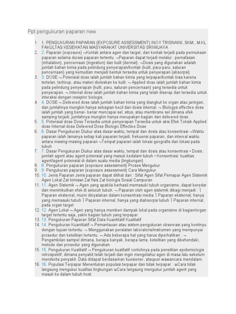 Paparan Pajanan | PDF