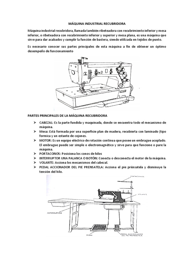 Máquina Industrial Recubridora Pdf Embrague Bienes Manufacturados