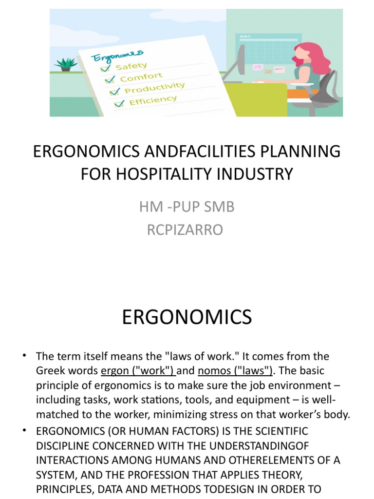 Ergonomics Andfacilities Planning For Hospitality Industry | PDF ...