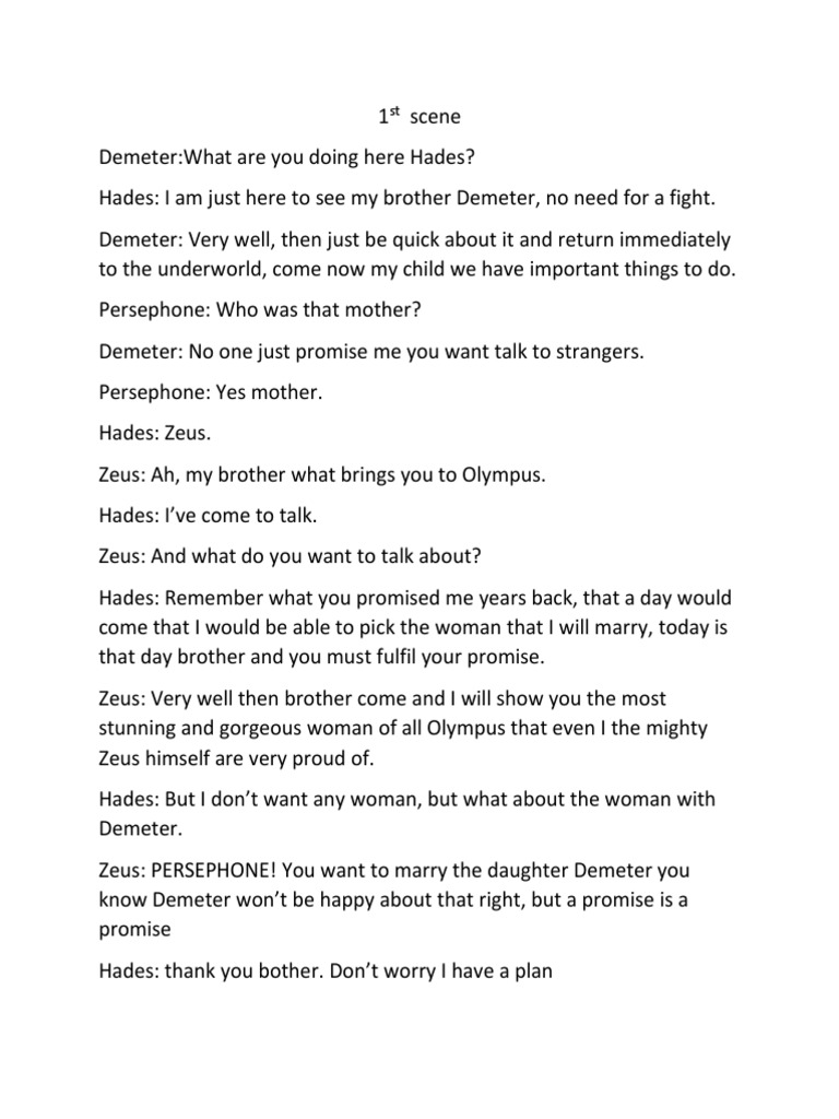 Hades 1ST Scene | PDF | Poetry