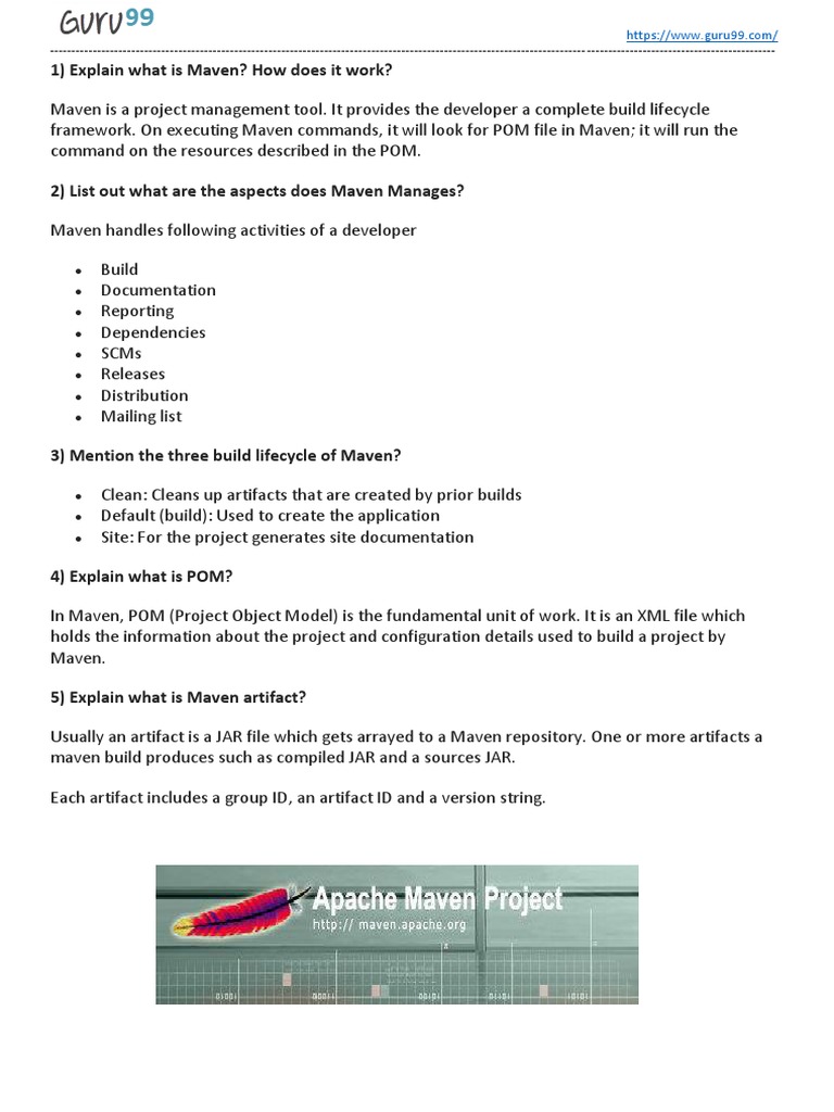 Maven Interview Questions | PDF | Computing Platforms | Computing