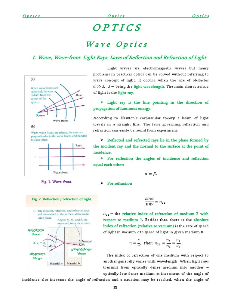 Optics | PDF | Optics | Dispersion (Optics)