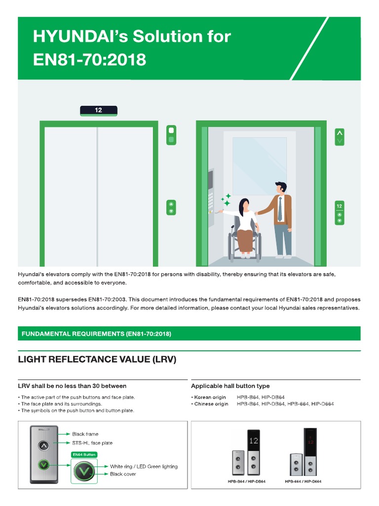 Elevators For Persons With Disability (EN81-70) | PDF