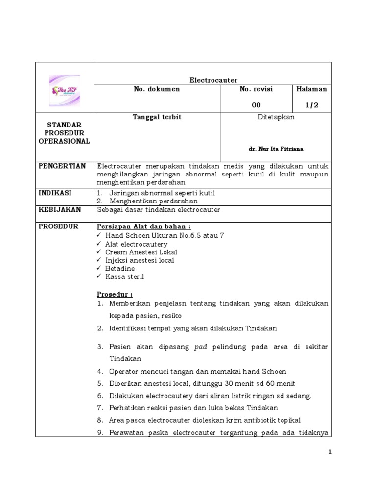 Spo Electrocauter Pdf