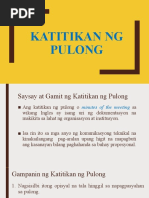 Katitikan NG Pulong (Example) | PDF
