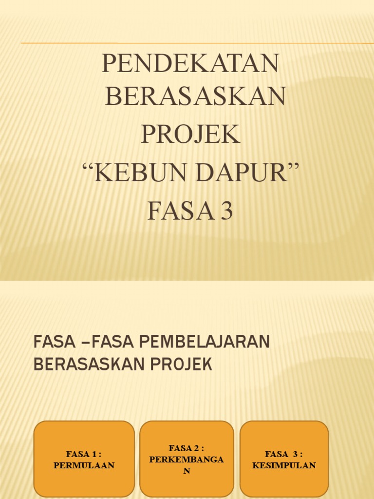 Fasa - Fasa Pembelajaran Berasaskan Projek | PDF