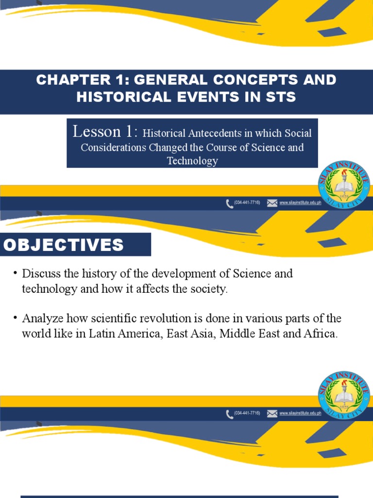 2022STS Lesson 1 Historical Antecedents in Which Social Considerations ...