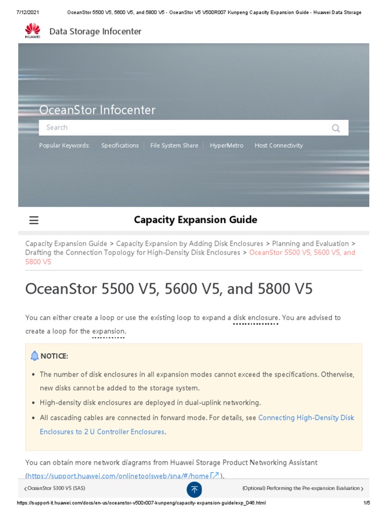 OceanStor 5500 V5, 5600 V5, and 5800 V5 - OceanStor V5 V500R007 Kunpeng ...