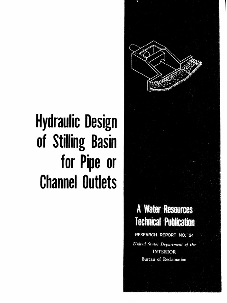 Hydraulic Design F Stilling Basin Channel Outlets | PDF | Spillway ...