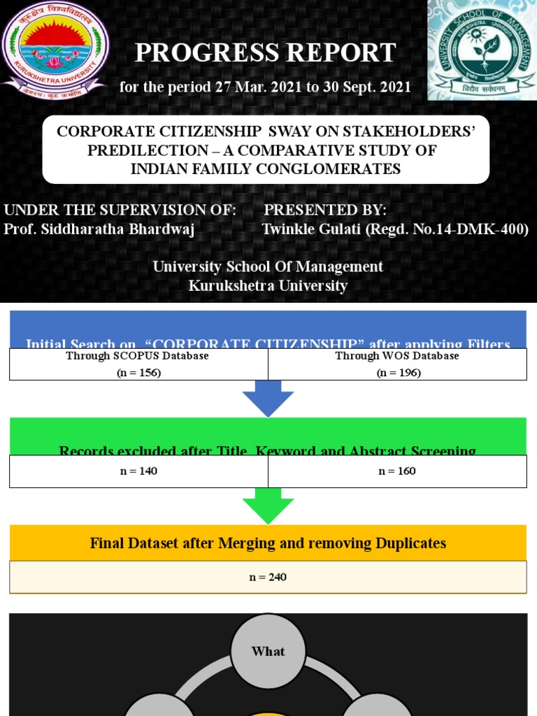 Progress Report Presentation | PDF | Corporate Social Responsibility | Business Ethics