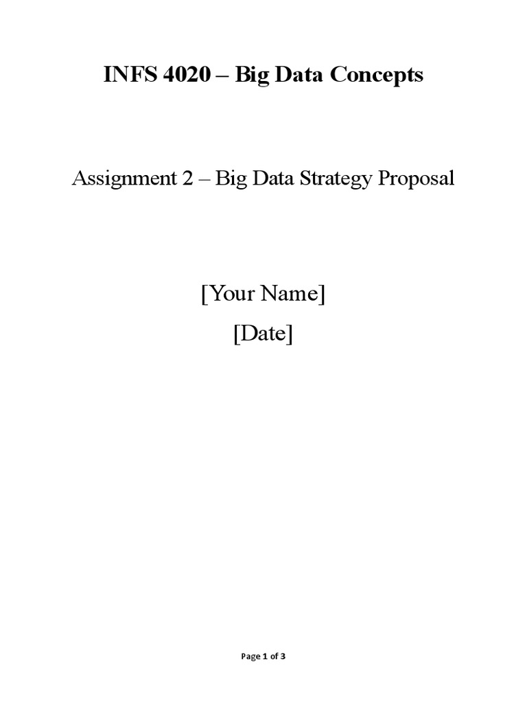 Big Data Strategy Proposal | PDF