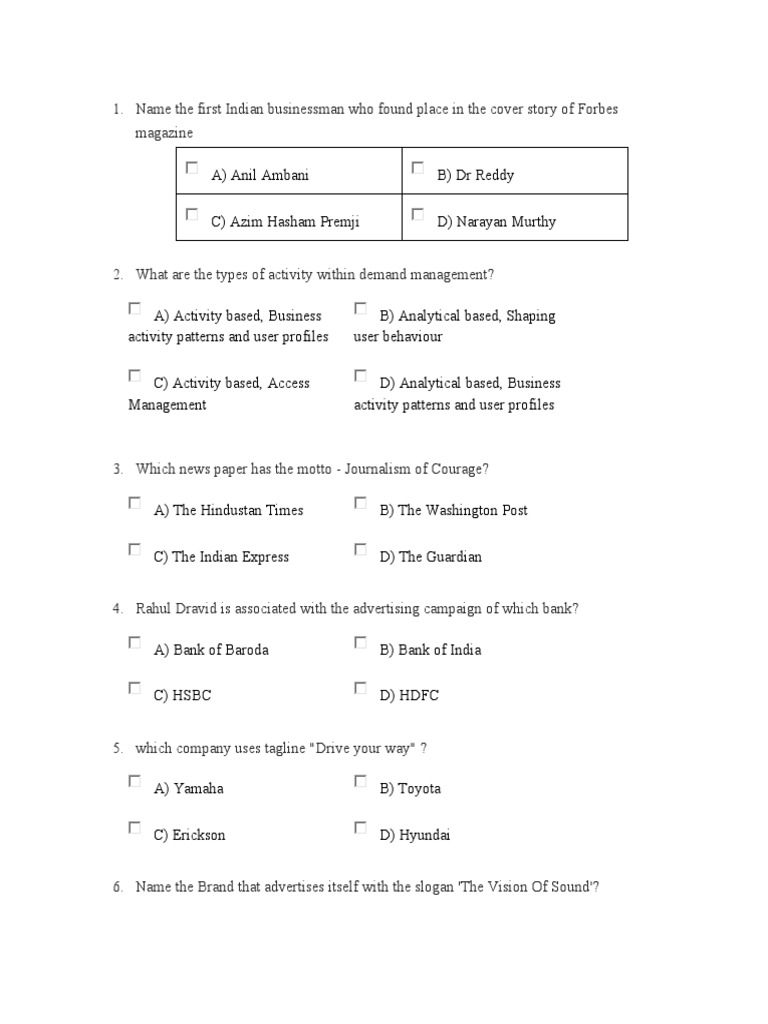 Bquiz 1 | PDF | Companies | Business