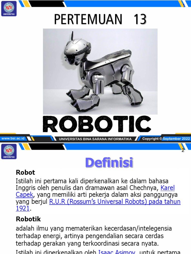 Sejarah dan Filosofi Robotik | PDF