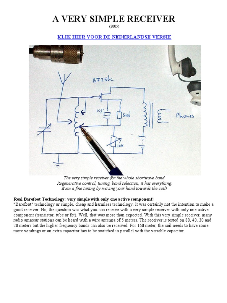 A Very Simple Receiver | PDF | Electromagnetic Interference | Capacitor