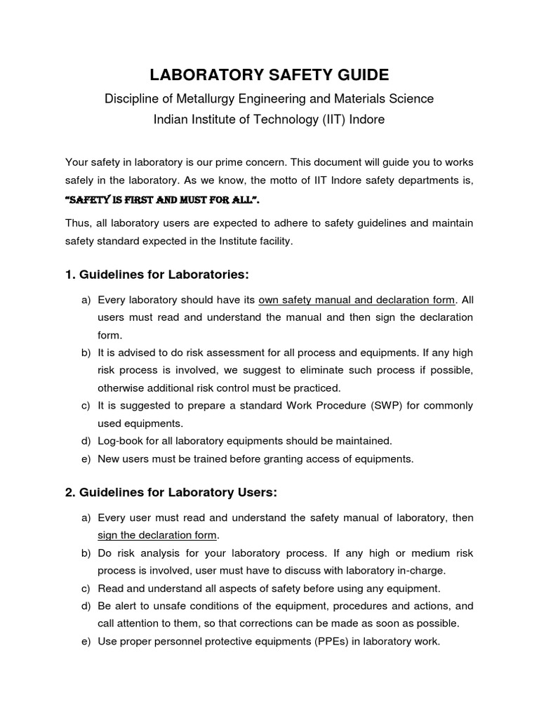 Safety | PDF | Laboratories | Safety