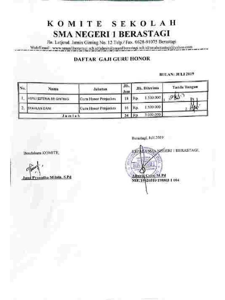 Slip Gaji 2019-2020 - 11zon | PDF