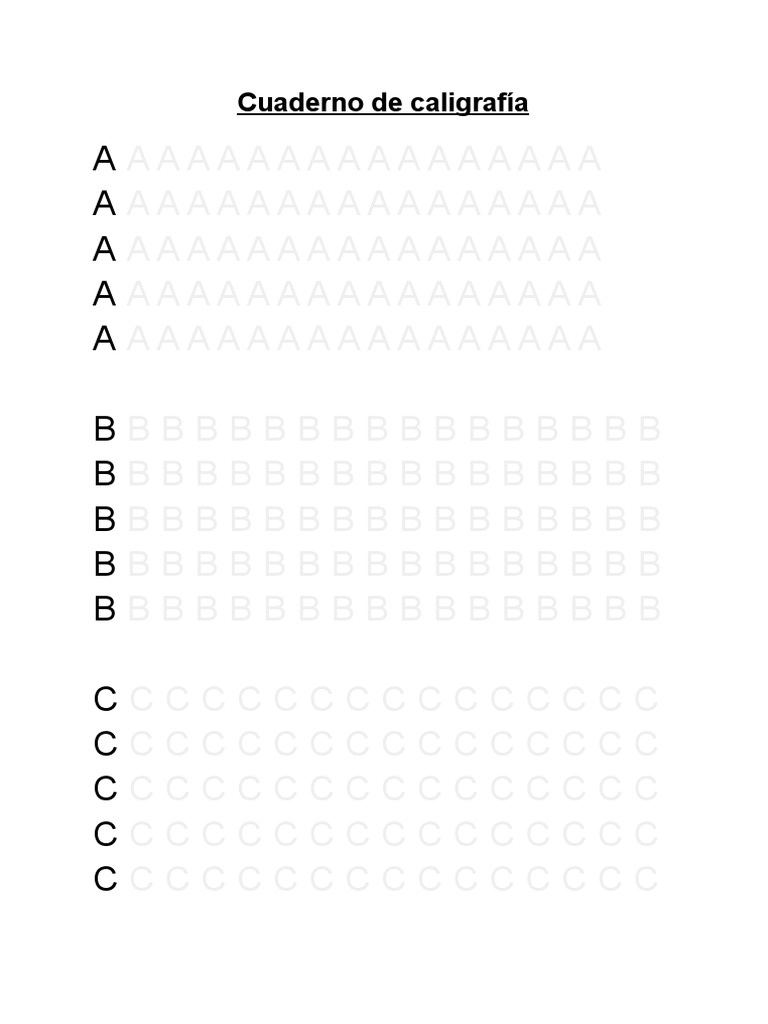 Cuaderno Caligrafía | PDF | Spanish Language Music