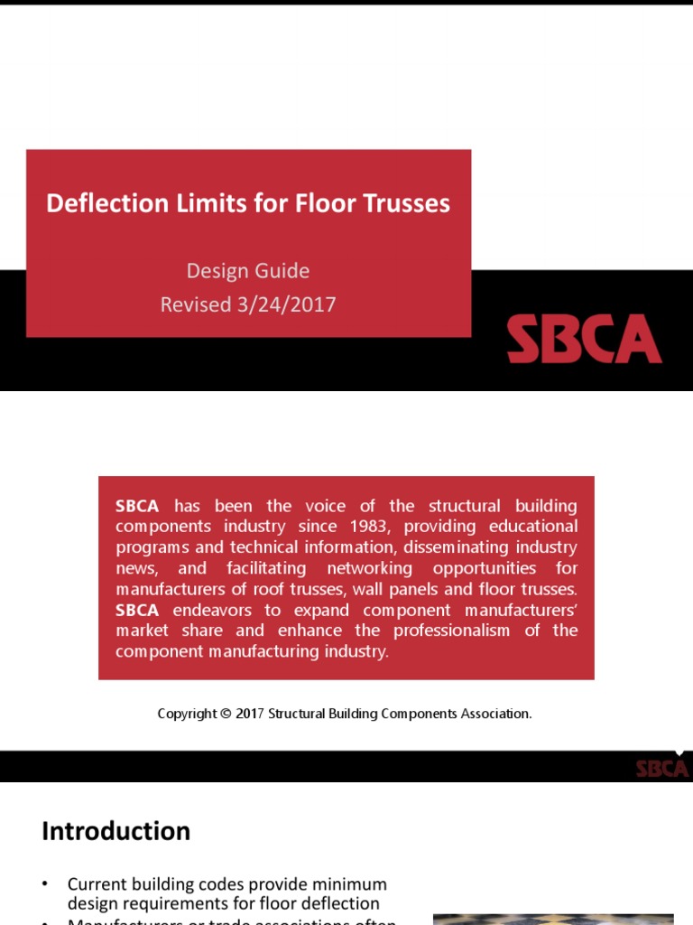 Design PPT Deflection Limits Floor Trusses | PDF | Creep (Deformation ...