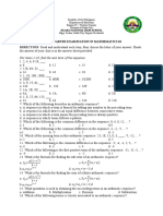 UNIFIED MATH 10 FIRST PERIODIC TEST With Answer Key | PDF | Sequence ...