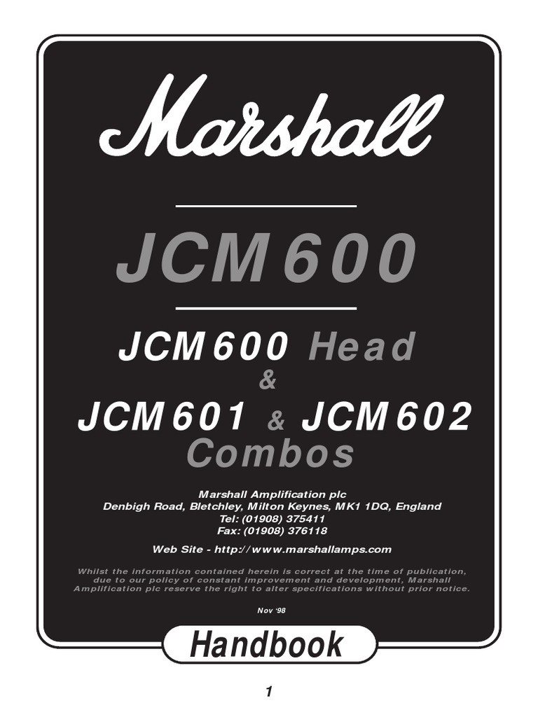 JCM 600 | PDF | Amplifier | Loudspeaker