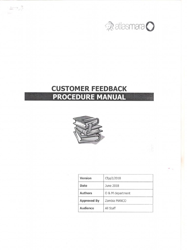 CUSTOMER FEEDBACK PROCEDURE MANUAL Signed | PDF