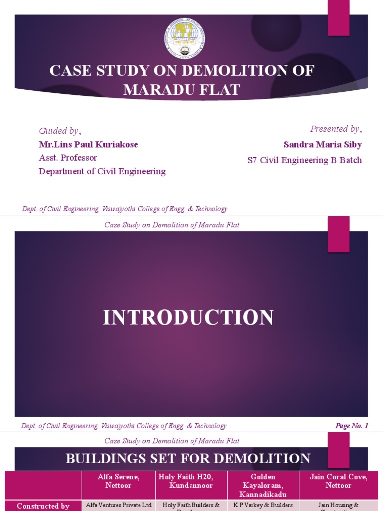 Maradu Flat Demolition Case Study | PDF | Demolition | Civil Engineering