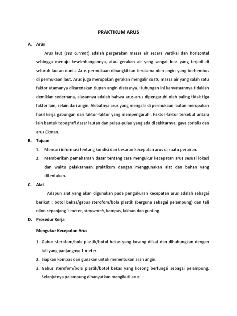 Praktikum Arus | PDF