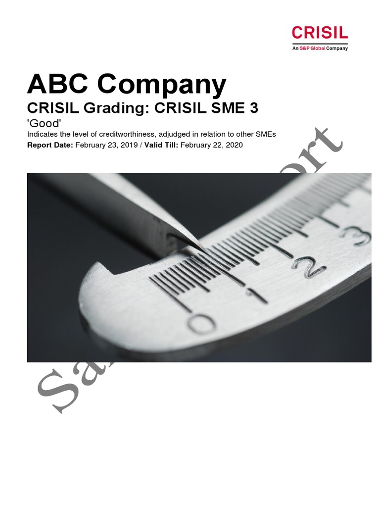 Sample Crisil Grading Report | PDF | Debt | Deferred Tax