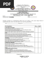 MAPEH Arts Secondary - Quarter 1 - Performance Tasks | PDF