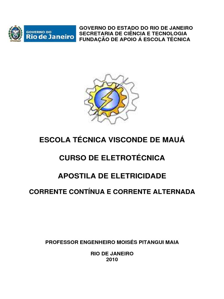 Apostila De Eletricidade Cc Ca Pdf Carga Elétrica Corrente Elétrica
