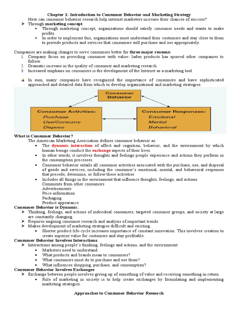 1 Introduction To Consumer Behavior and Marketing Strategy | PDF ...