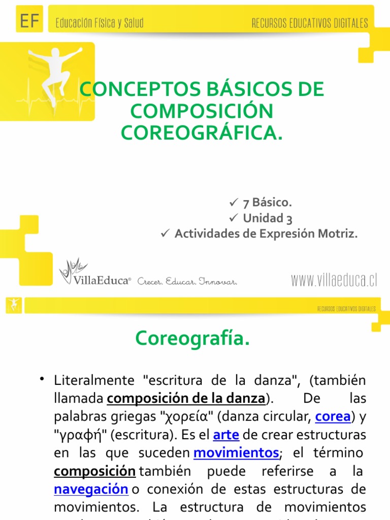 Conceptos básicos coreografía | PDF | Bailes