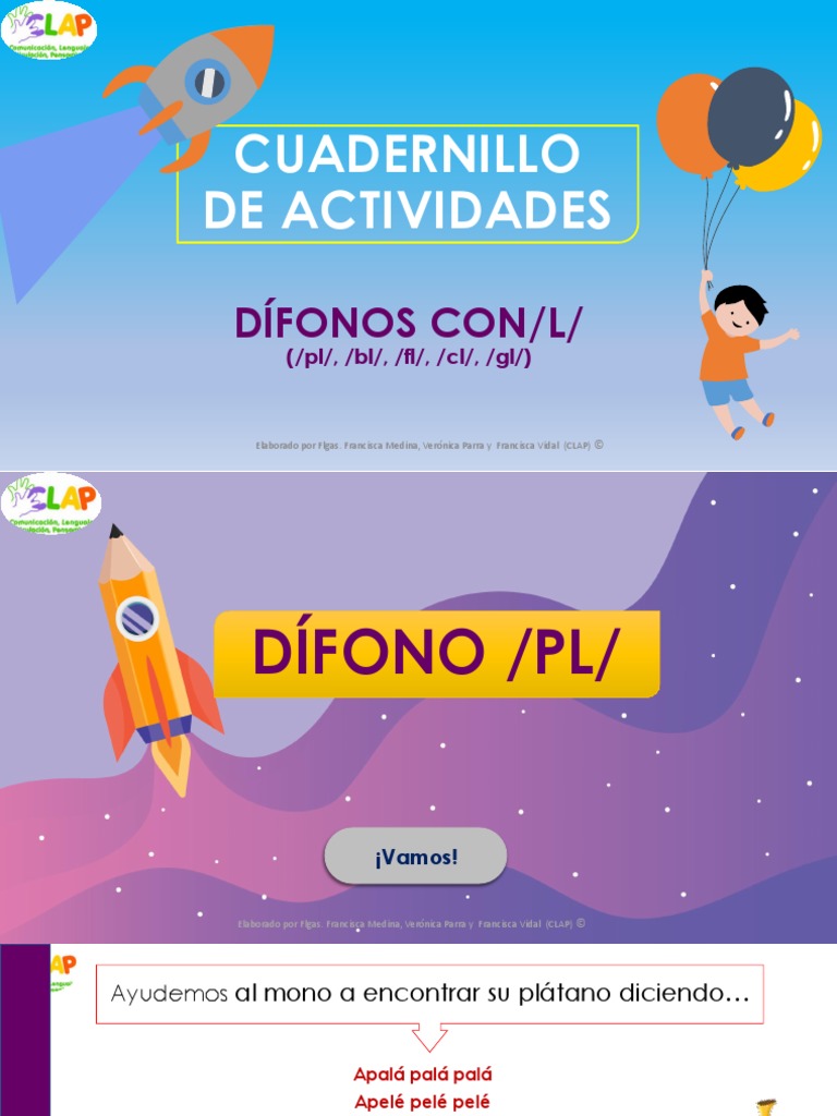 Cuadernillo Dífonos Con L CLAP | PDF | Voz humana | Fonética
