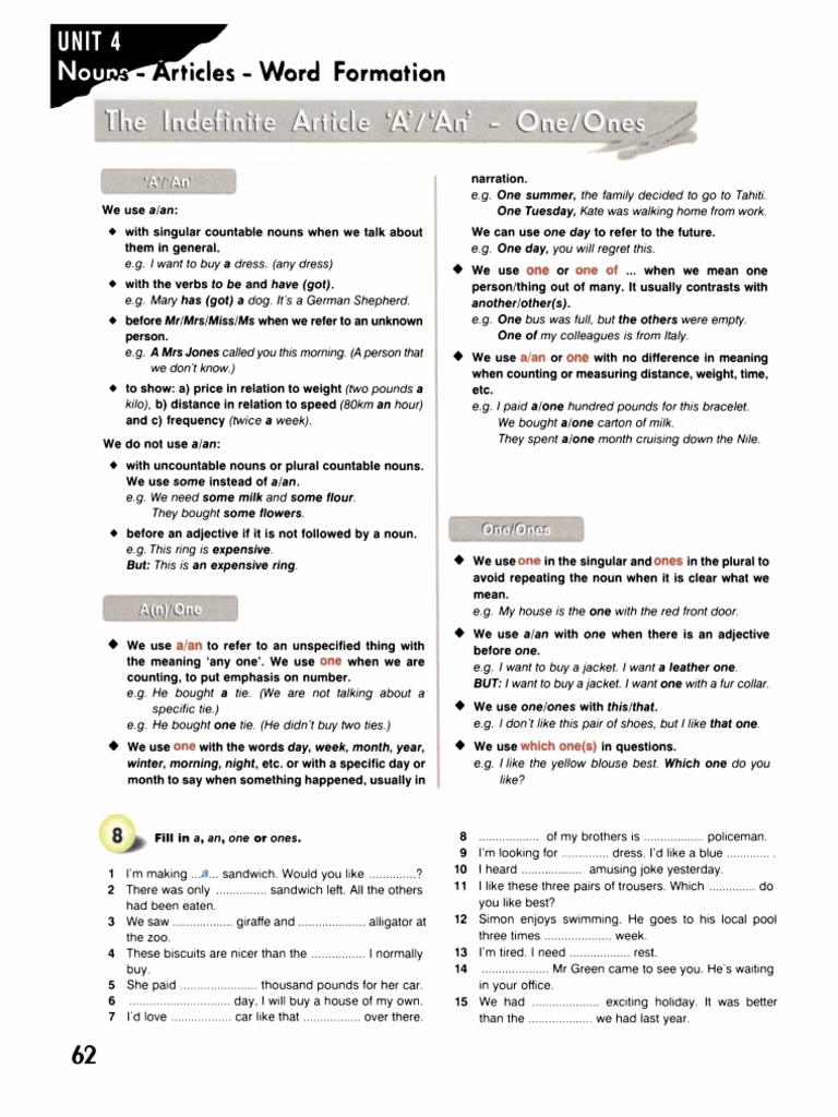 Grammarway 4 Articles | PDF