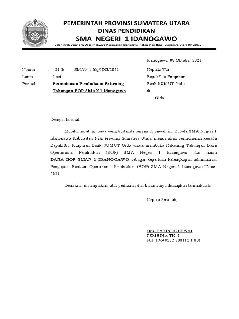 Surat Permohonan Pelatih Ke Kwarran | PDF