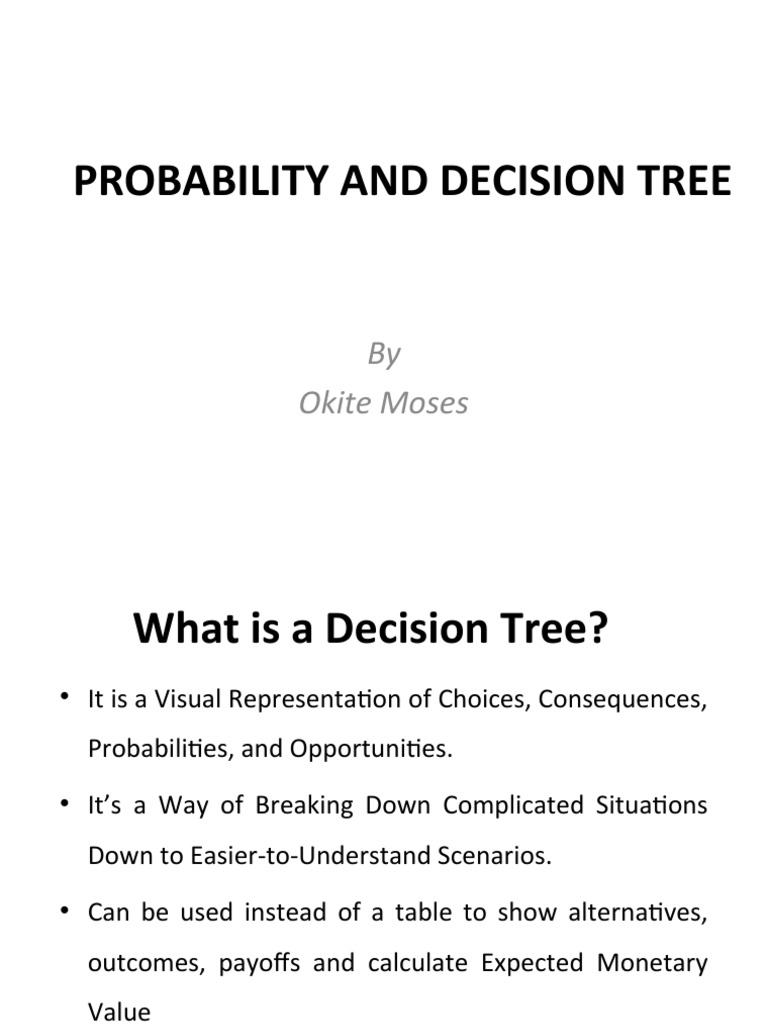 Probability & Decision Tree Umi Okite | PDF | Profit (Economics) | Probability