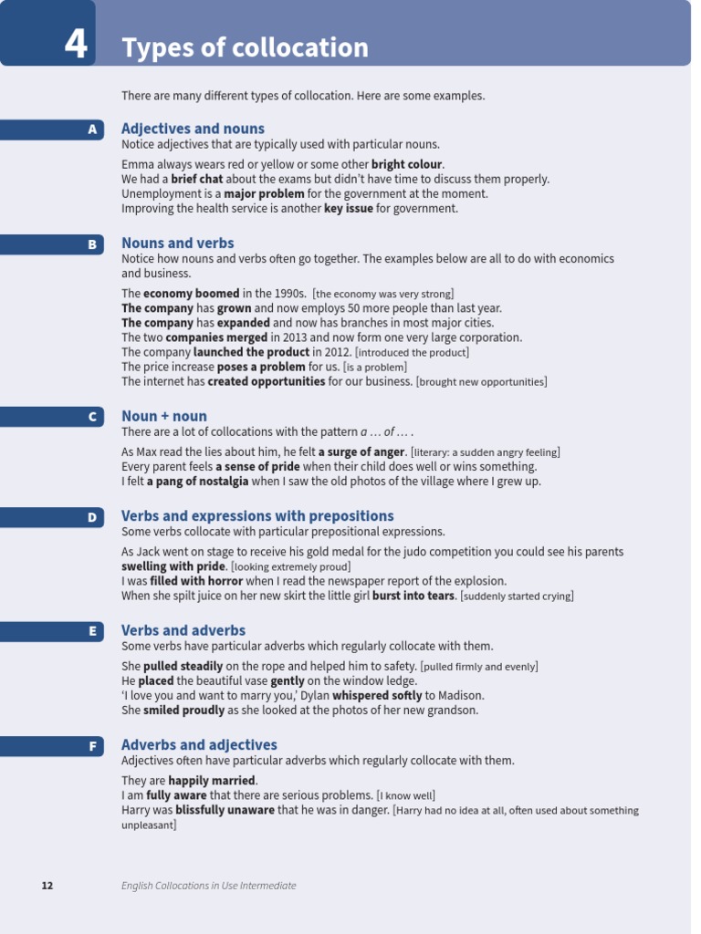 English Collocations | PDF | English Language | Noun