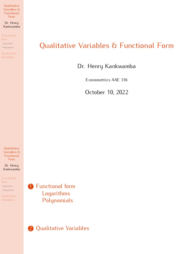 Lec05 2-Practicalregression | PDF | Logarithm | Variable (Mathematics)