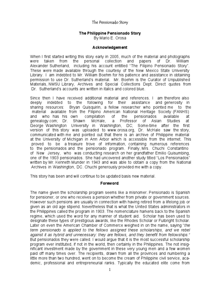 The Philippine Pensionado Program Explained | PDF | Cost Of Living ...