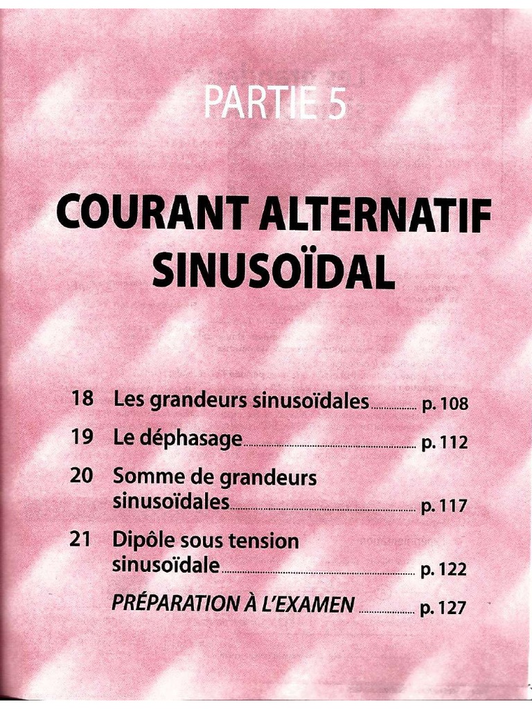 Partie 5 Courant Alternatif Sinusoïdal | PDF