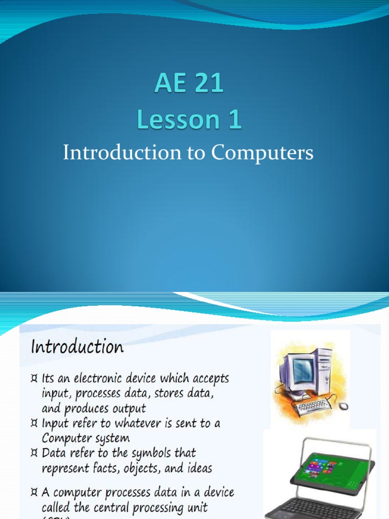 AE 21 Lesson 1 1 | PDF | Software | Computer Hardware