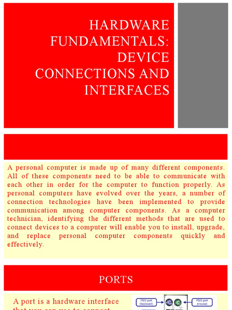 ICT 10 Topic-9-Hardware-Fundamentals-Devices-and-connectors | PDF | Usb ...
