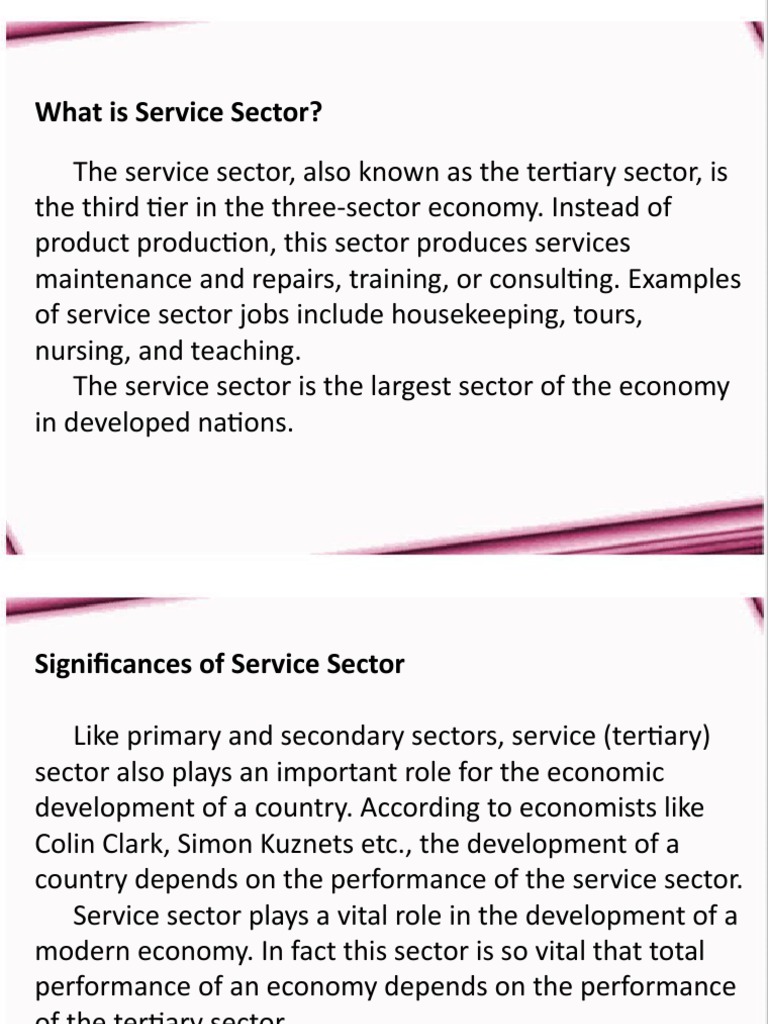 Service and Industry Sector | PDF | Tertiary Sector Of The Economy ...