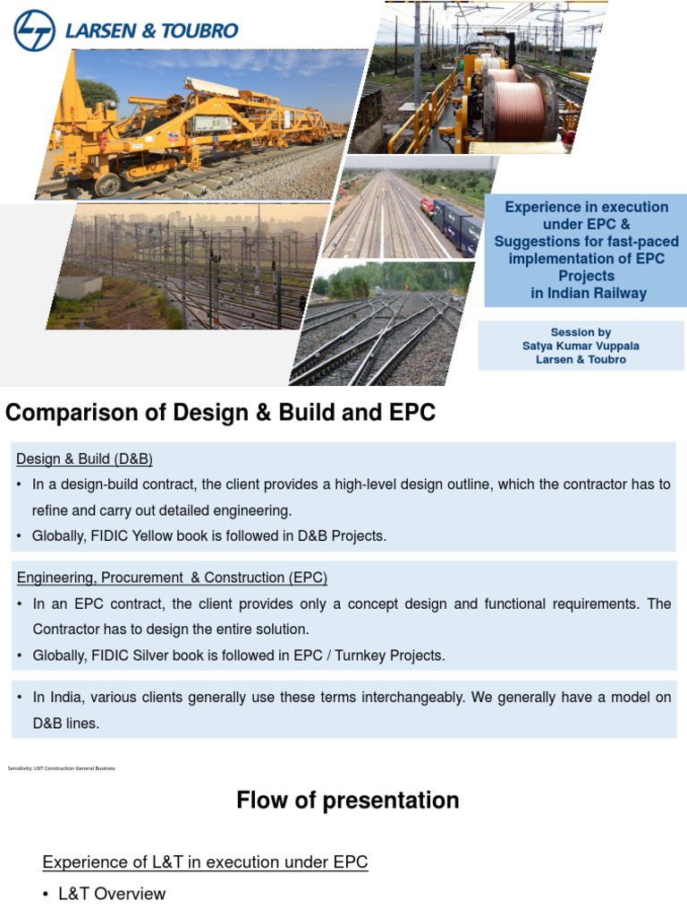 L T Presentation On Epc Pdf Rail Transport Rapid Transit