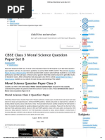 CBSE Class 3 Moral Science Question Paper Set B | PDF | Multiple Choice ...