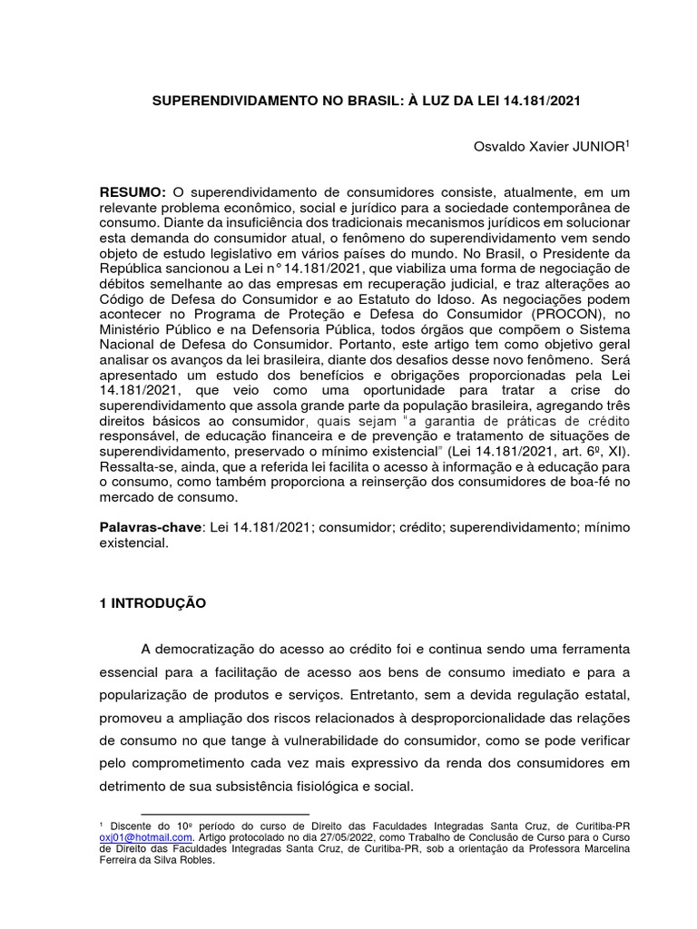 ARTIGO | PDF | Empréstimos | Crédito